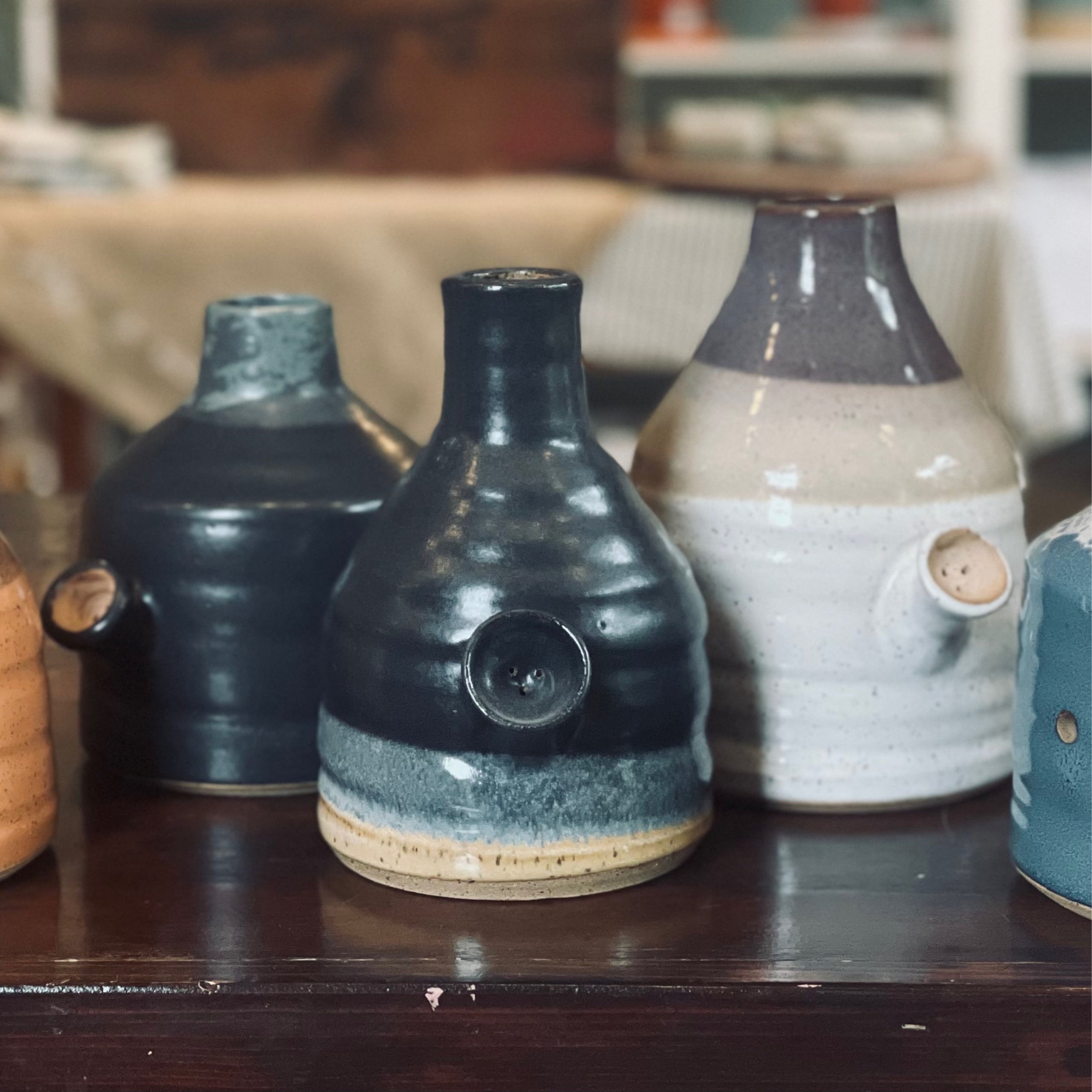 Handmade Ceramic Bubbler Pipe | East Wheeling Clayworks